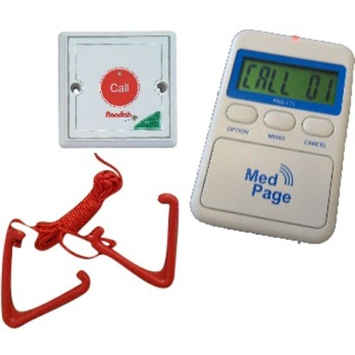 Disabled toilet pull cord transmitter with alarm pager RON WC-PAG11